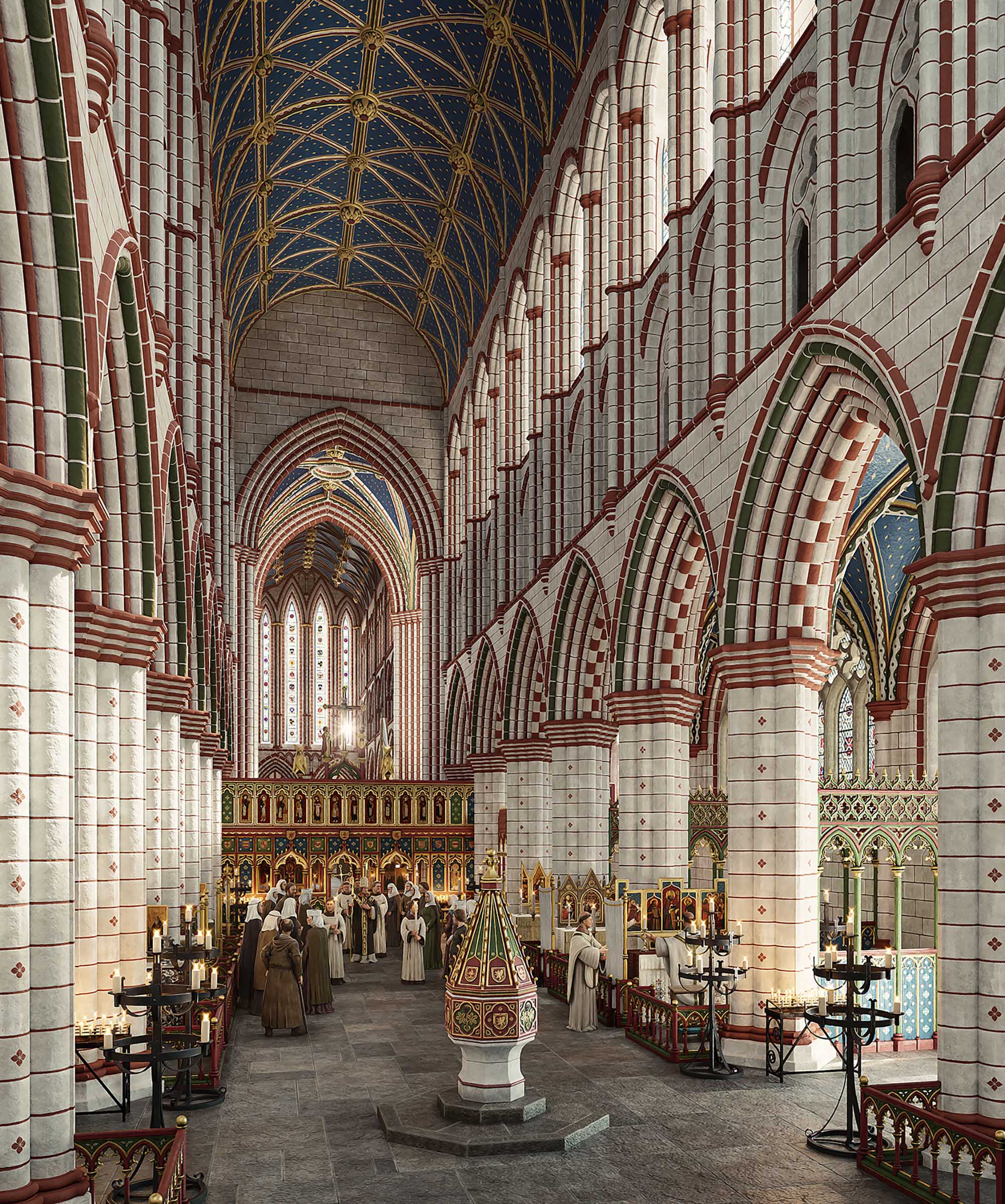 Medieval Cathedral Interior