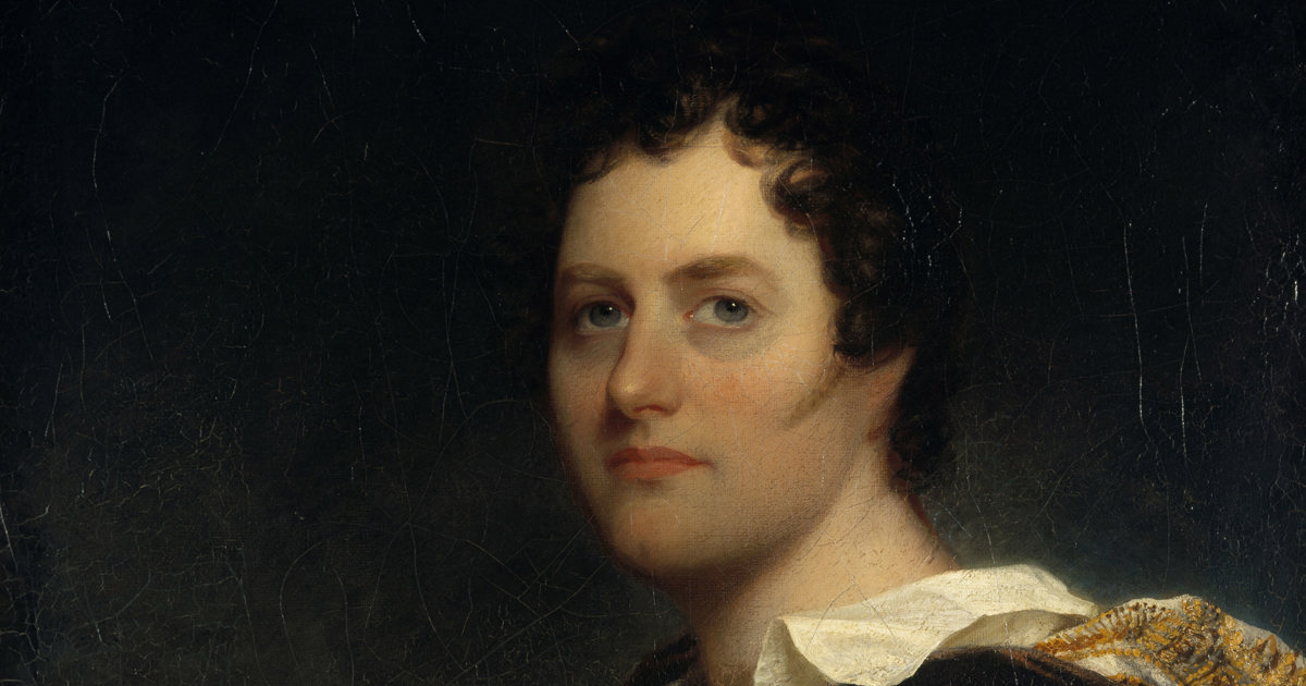 Portrait of Lord Byron by William Edward West now on display at Duff House | HistEnvScot